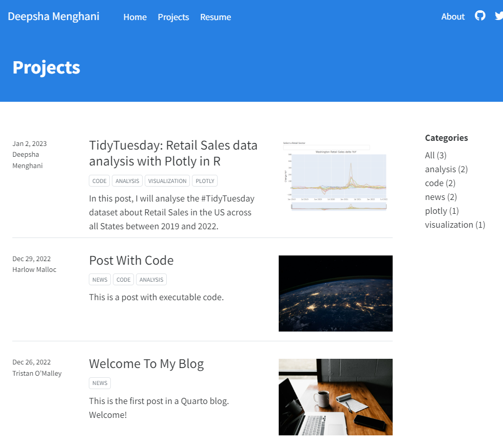 Data Science Portfolio with Quarto