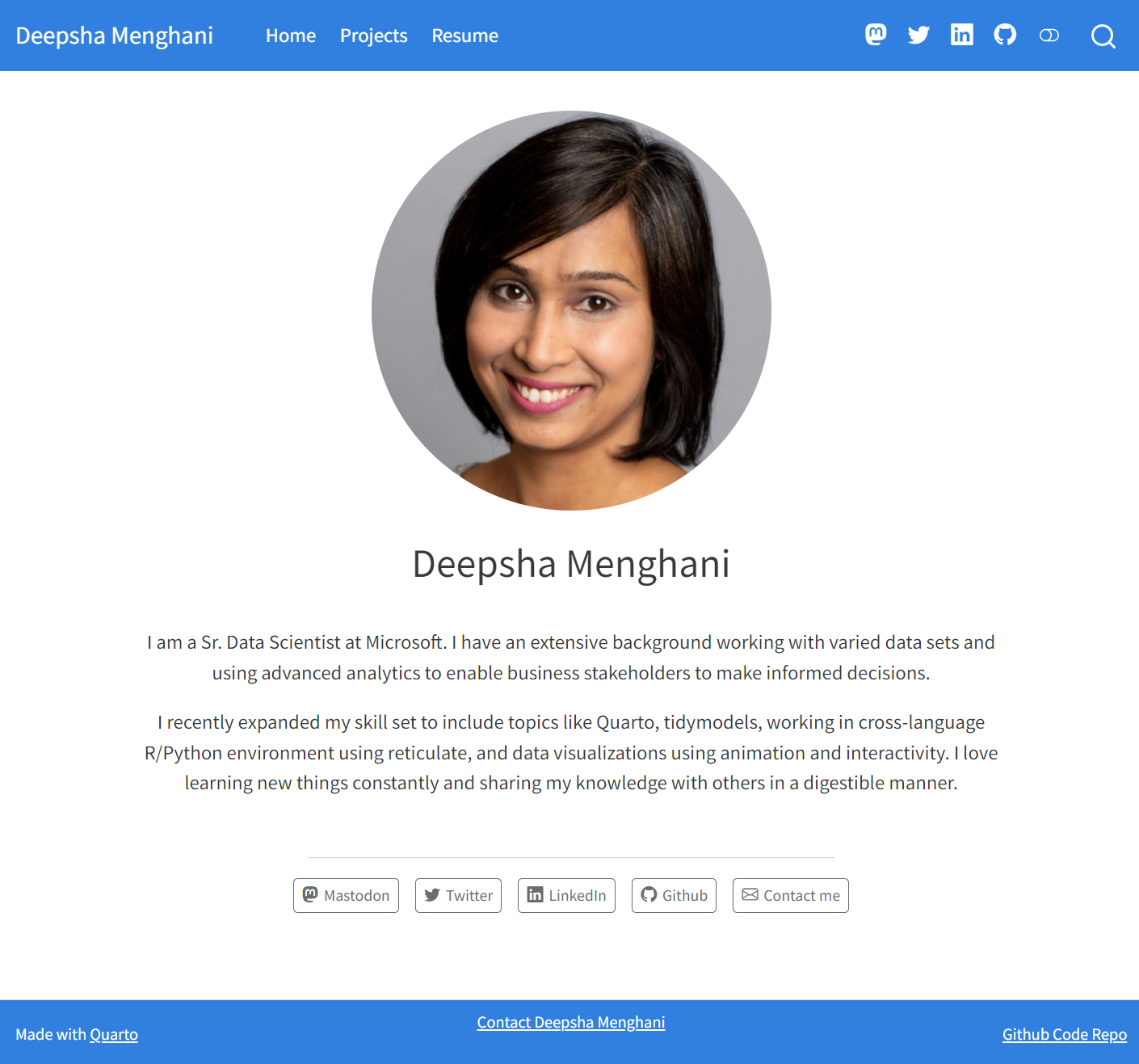 Data Science Portfolio with Quarto